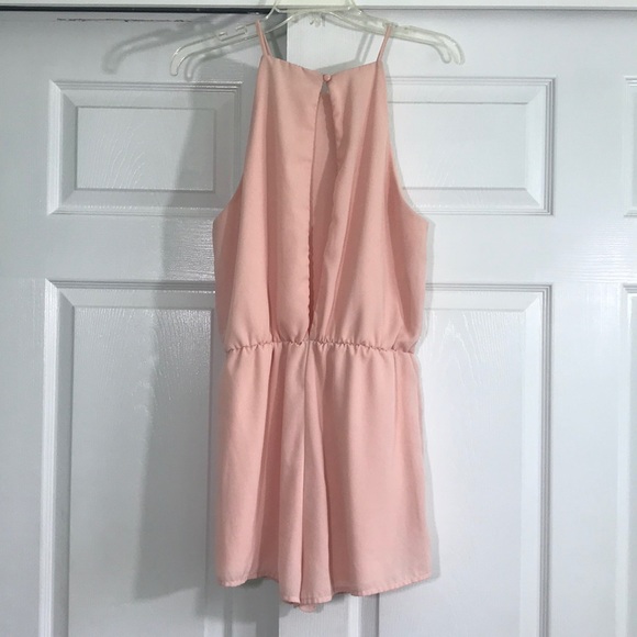 Cecico | Pants & Jumpsuits | Cecico Pink Open Back Romper S | Poshmark